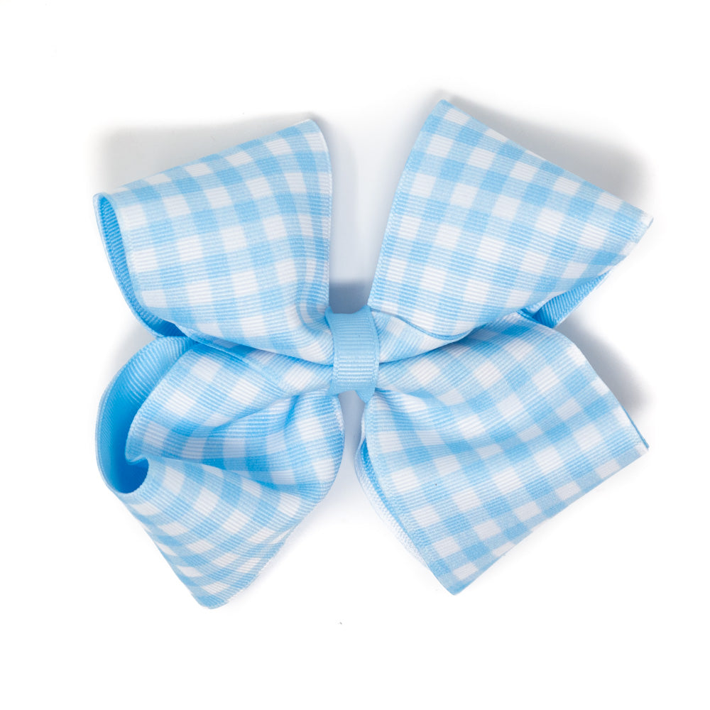 Summer Blue Gingham – Ribbon and Bows Oh My!