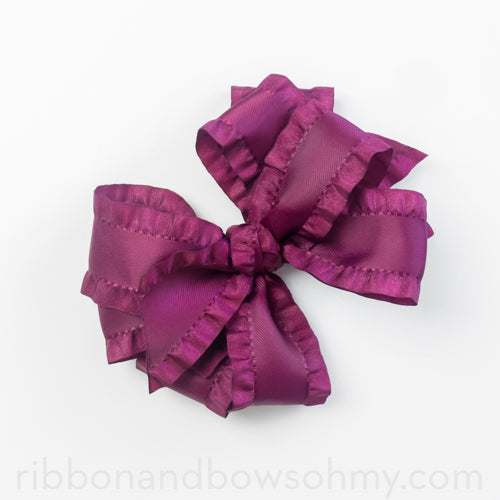 Double Ruffle Boutique Bow Tutorial (video) – Ribbon and Bows Oh My!