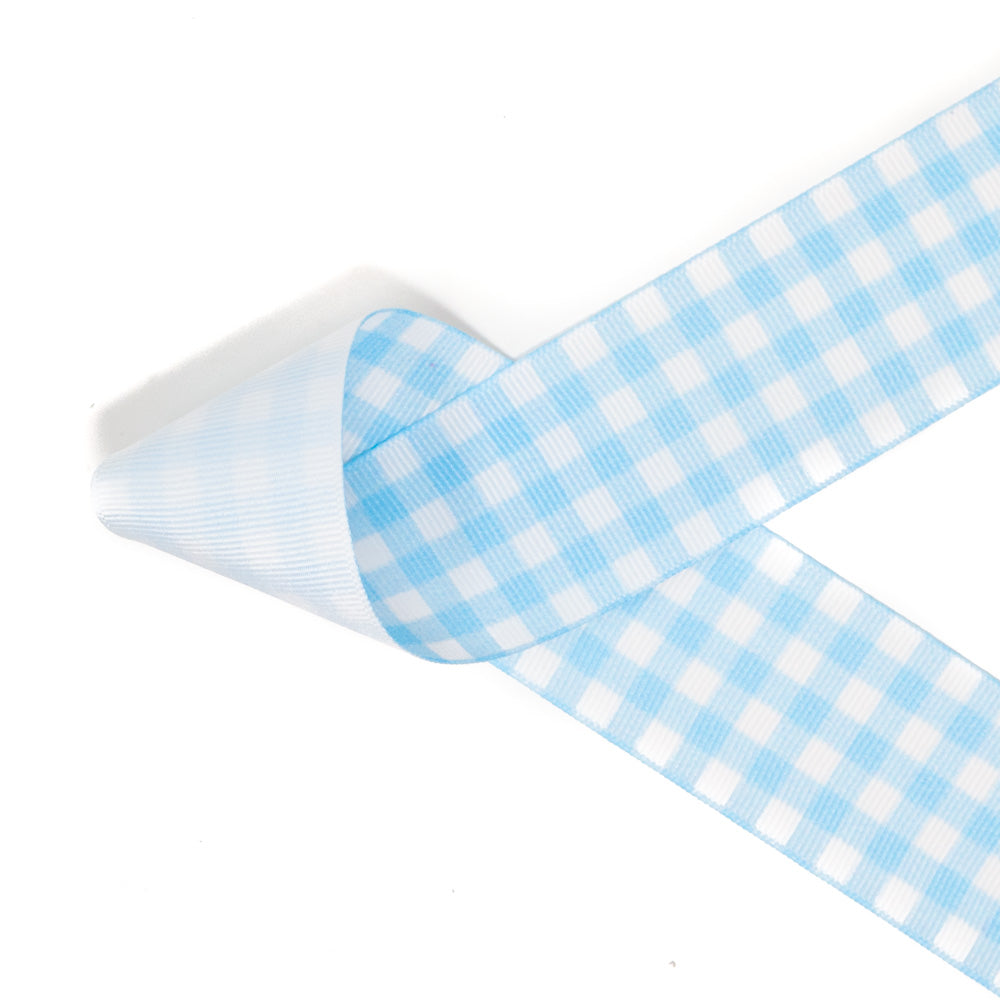 Summer Blue Gingham – Ribbon and Bows Oh My!