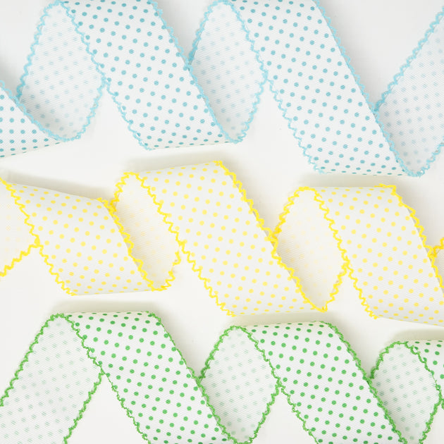 Colorful Moonstitch Edge Ribbon for Gifts & Handmade Bows – Ribbon and ...